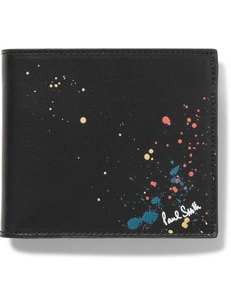 Paul Smith Paint Splattered Leather Billfold Wallet Paul Smith