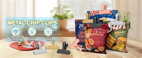 Wudime 12 Pack Stainless Steel Chip Clips Bag Clips For