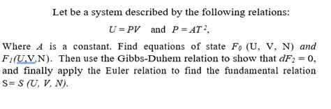 Solved Let Be A System Described By The Following Relations Chegg Com
