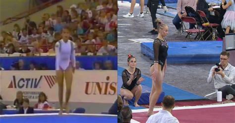 Du Gymnast Jessica Hutchinson Transforms Mothers Routine Into Her Own