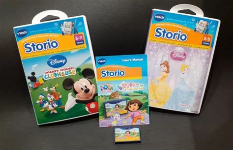 Vtech Storio ~ Mickey Mouse Clubhouse Disney Princess Dora ~ Games
