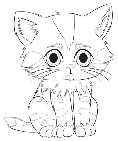 Free Vector Adorable Kitten Vector Illustration