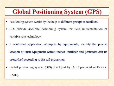 Global Positioning System Gps And Its Application In Precision