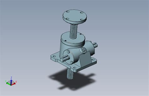 蜗轮蜗杆升降机swl1t 法兰型solidworks 2017模型图纸下载 懒石网