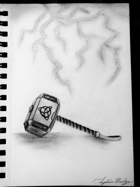 Молот тора эскиз 73 фото