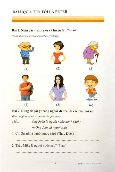 Bài Tập Tiếng Việt 123 Tiếng Việt Dành Cho Người Nước Ngoài