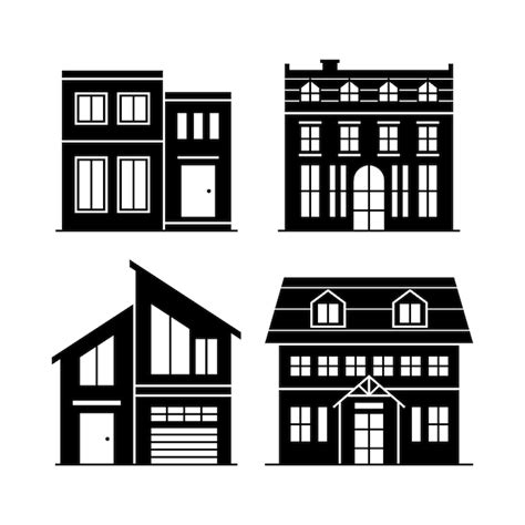 Free Vector Flat Design House Silhouette
