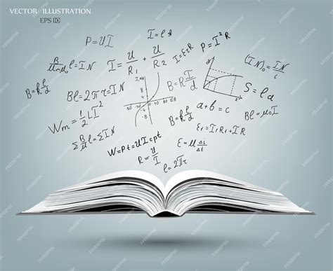 Premium Vector Mathematical Formulas And Graphs On The Open Book