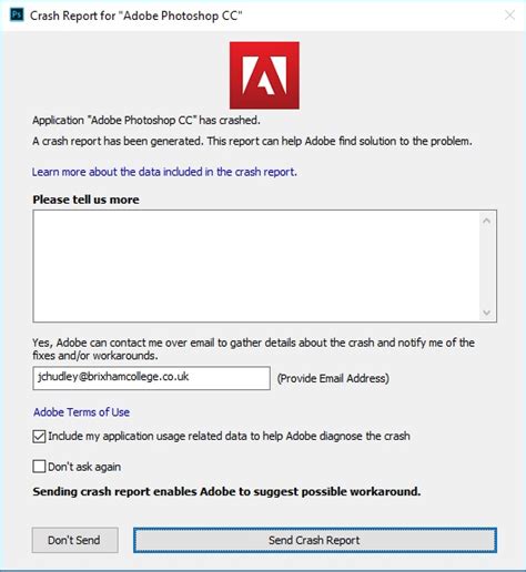 Re Adobe Photoshop Cc 2018 Crashing When The Ap Adobe Support