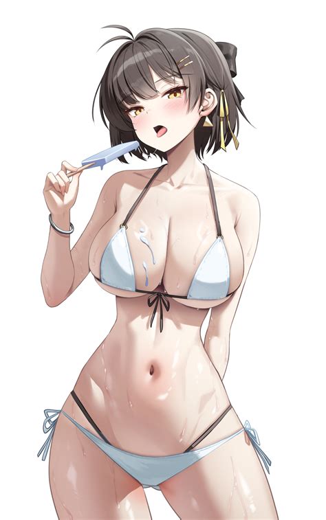 Front Tie Bikini Top Danbooru