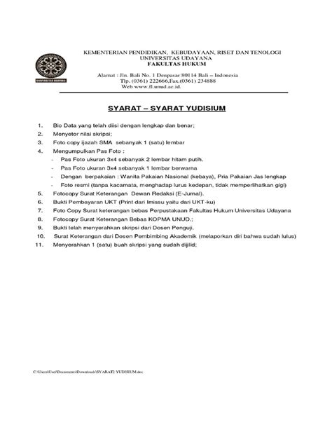 Syarat2 Yudisium Baru Pdf