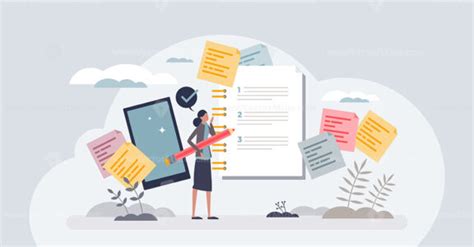 Quick Tasks And Jotting Method For Time Management Tiny Person Concept