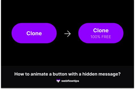 Button With Hidden Message Webflow