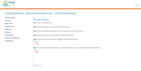 Basic Structural Analysis Portal Framesquiz Selection And Button Problems · Issue 78 · Virtual