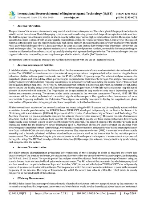 Irjet Design And Implementation Of V Shaped Hf Antenna Pdf