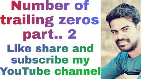 Number Of Trailing Zeros Part 2 For Ssc Railwaybanketc Youtube