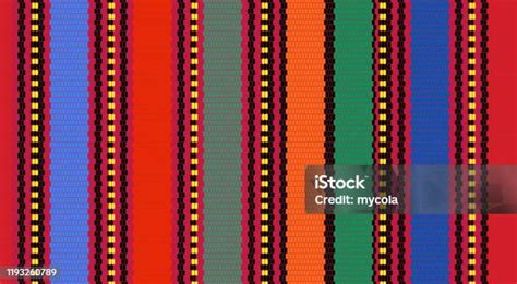 담요 줄무늬 원활한 벡터 패턴 Cinco 드 마요 파티 장식 또는 화려한 줄무늬와 민족 멕시코 직물 패턴에 대한 배경 세라페 디자인 0명에 대한 스톡 벡터 아트 및 기타