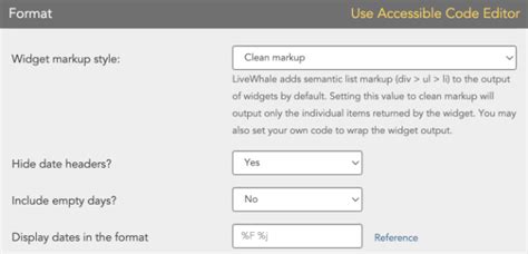 Horizontal Widget Formatting Santa Clara University
