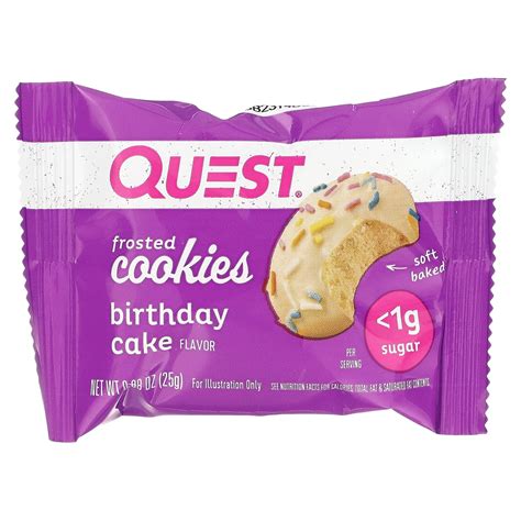 Quest Nutrition Frosted Cookies Birthday Cake 8 Cookies 088 Oz 25