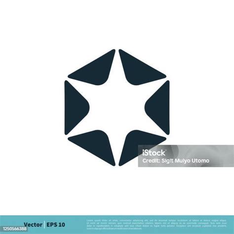 星形六邊形圖示向量標誌範本插圖設計向量 Eps 10向量圖形及更多乾淨圖片 乾淨 互聯網 保安 Istock
