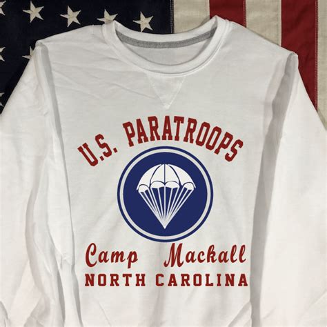 Camp Mackall Sweatshirt With V Notch Wwii Us Army Wwii Soldier