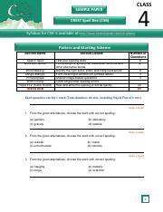 CSB Sample Papers For Class Pdf CLASS SAMPLE PAPER CREST Spell Bee