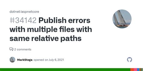 Publish Errors With Multiple Files With Same Relative Paths · Issue
