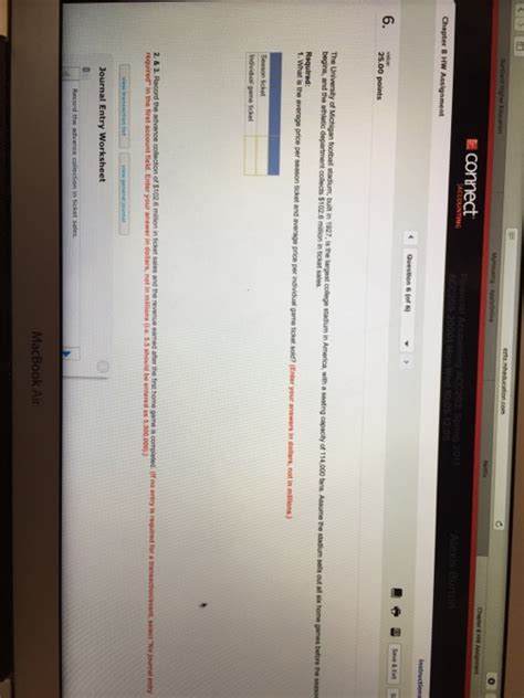 Solved Connect ACCOUNTING Chapter BHW Assignment Question 6 Chegg