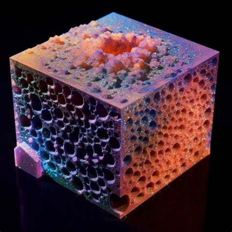 Premium Ai Image A Close Up Of A Cube With Bubbles And A Light