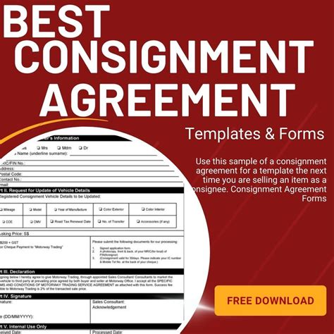 Consignment Agreement Form Templates Artofit