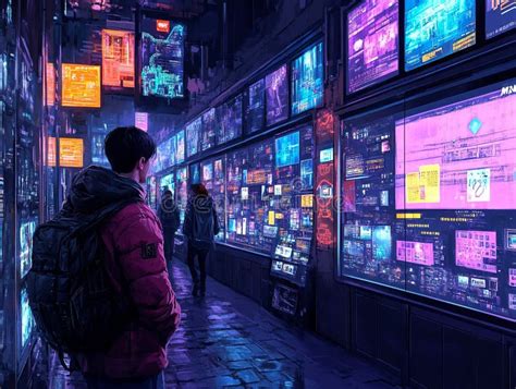 Digital Artwork Depicts A Dimly Lit High Tech Surveillance Room Or Advanced Tech Center With