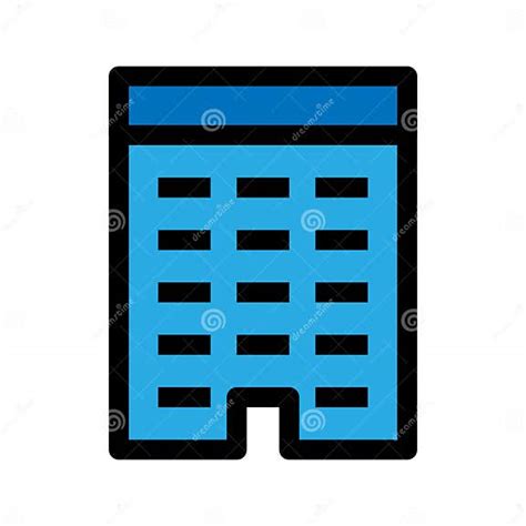 Office Building Icon Line Isolated On White Background Black Flat Thin Icon On Modern Outline
