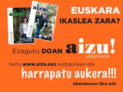 harrapatu aukera euskara ikasle euskal herriko aek
