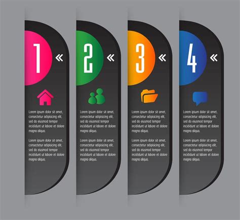 Colorful 4 Step Infographic 9844125 Vector Art At Vecteezy