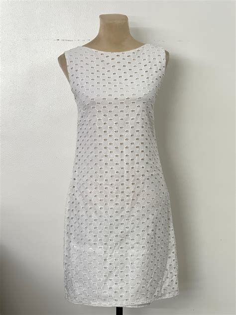 White Eyelet Midi Dress On Carousell
