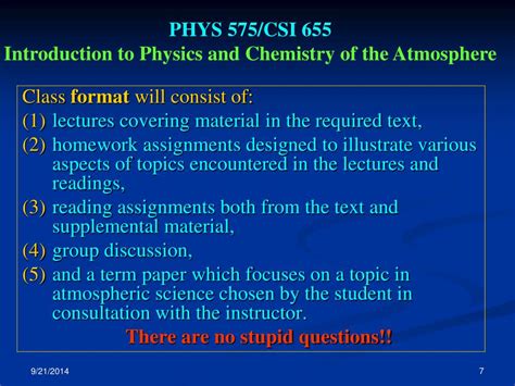 PPT PHYS 575 CSI 655 Introduction To Physics And Chemistry Of The