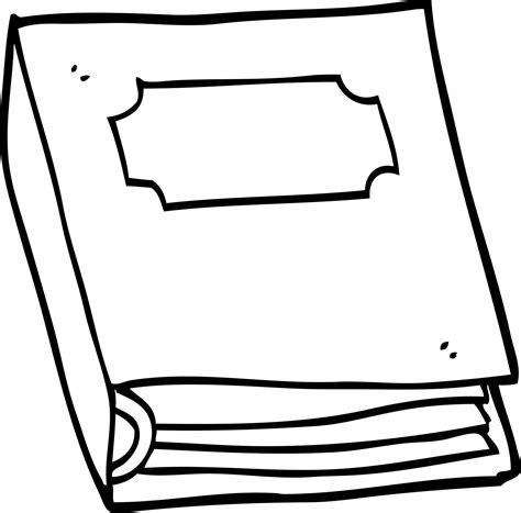 Libro Cerrado De Dibujos Animados De Dibujo Lineal 12234809 Vector En
