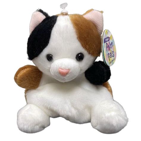 Aurora World Plush Palm Pals Peebs Calico Cat 5 Inch New