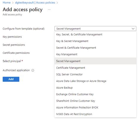 Key Vault Access Policy Arm Template
