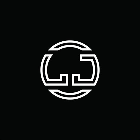 LJ Logo Monogram With Negative Space Circle Rounded Design Template Vector Art At Vecteezy