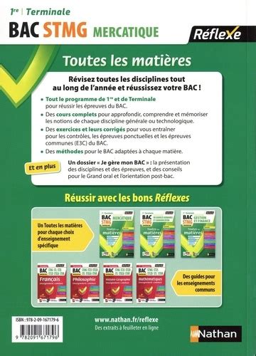 Toutes les matières re Tle BAC STMG Jean Louis Carnat Livres Furet du Nord