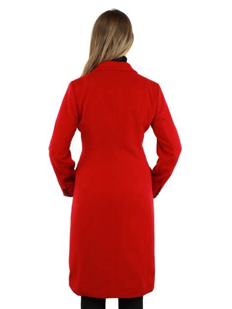 Damen Wollmantel Rot Valentina Versano