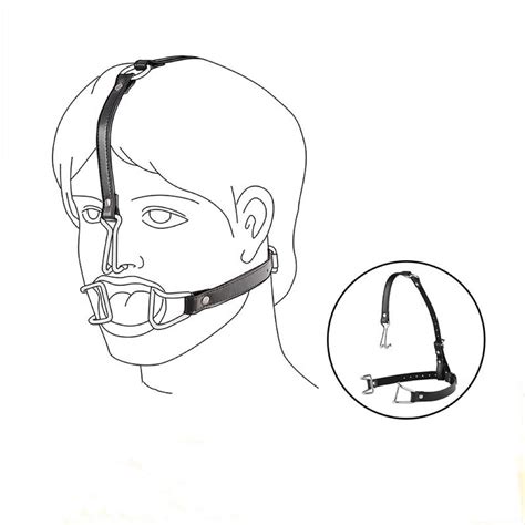 Mouth Spreader Gag With Nose Hook And Lockable Lather Strap Bekinky