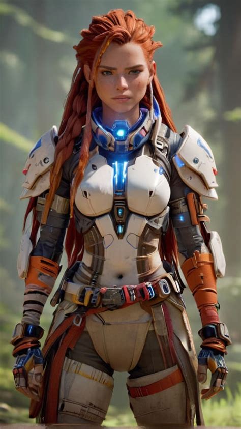 Default Aloy From Horizon Zero Dawn With Long Red By Ldarksss On Deviantart