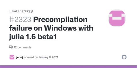 Suddenly Failing To Precompile Almost Everything Rjulia