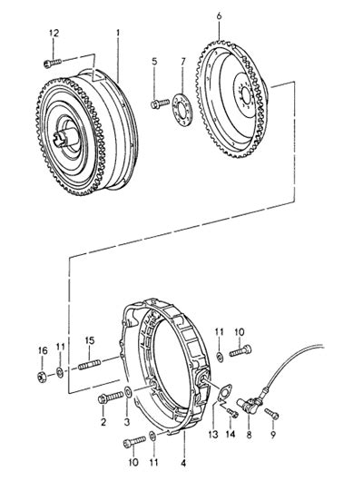 Socket Head Bolt M6 X 16 Torque Converter Porsche 964 993 90006728009 Design 911