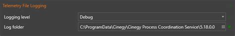 logging cinegy open