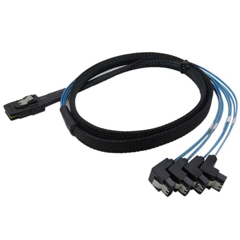 YIWENTEC Mini SAS 36P SFF 8087 To 4 SATA 7Pin 90 Degrees Target Hard