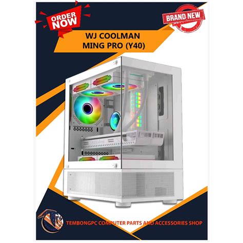 Wj Coolaman Ming Pro Atx Gaming Case Shopee Philippines