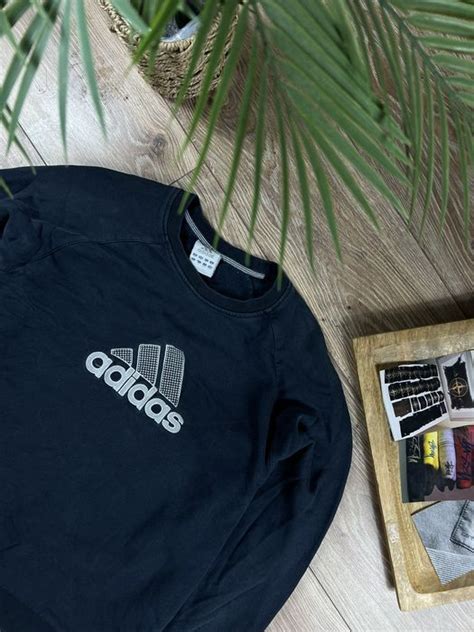 Adidas 🎲 Vintage 90s Adidas Big Logo Washed Retro Crewneck Grailed